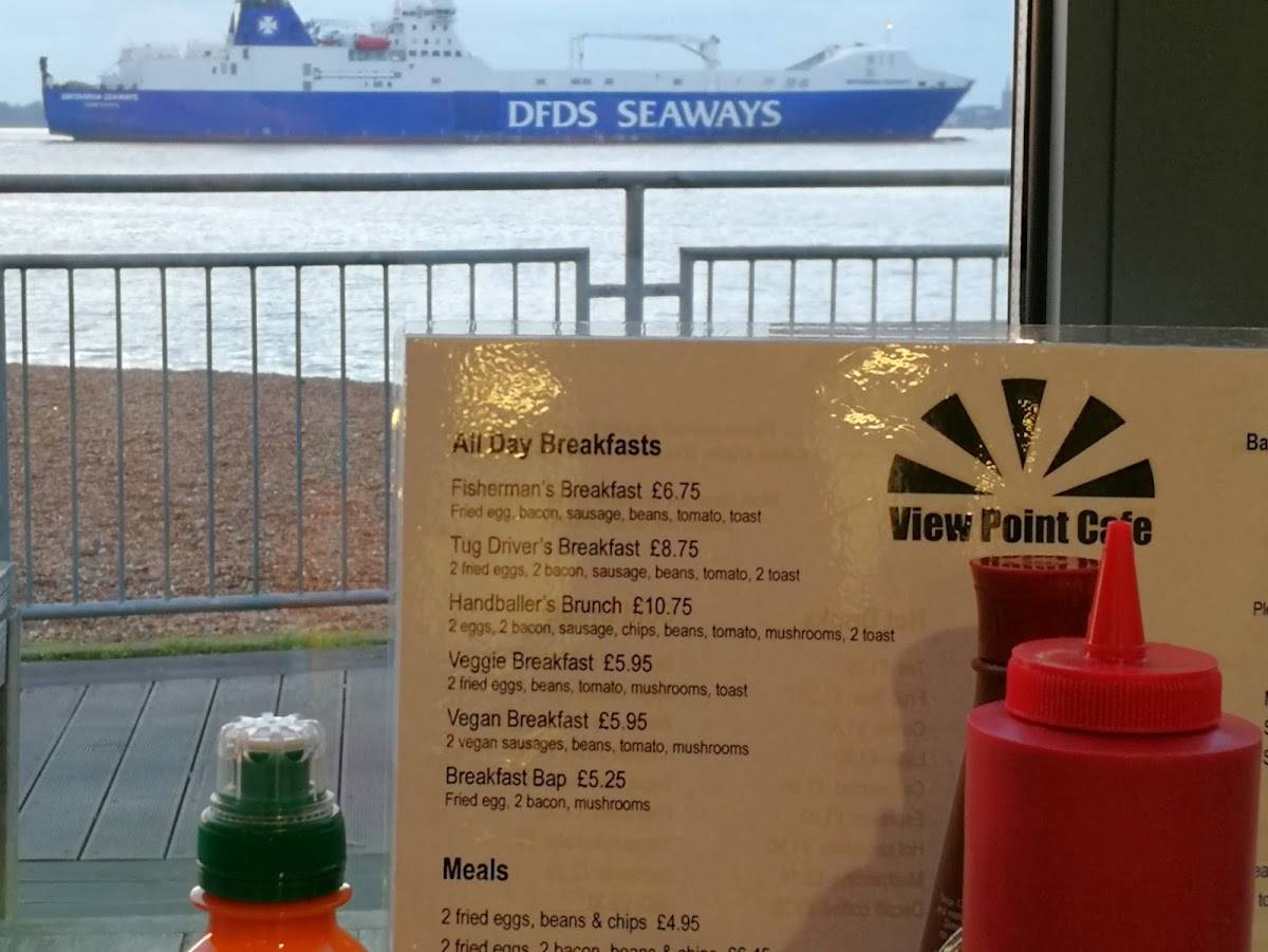 Menu at View Point Cafe, Felixstowe