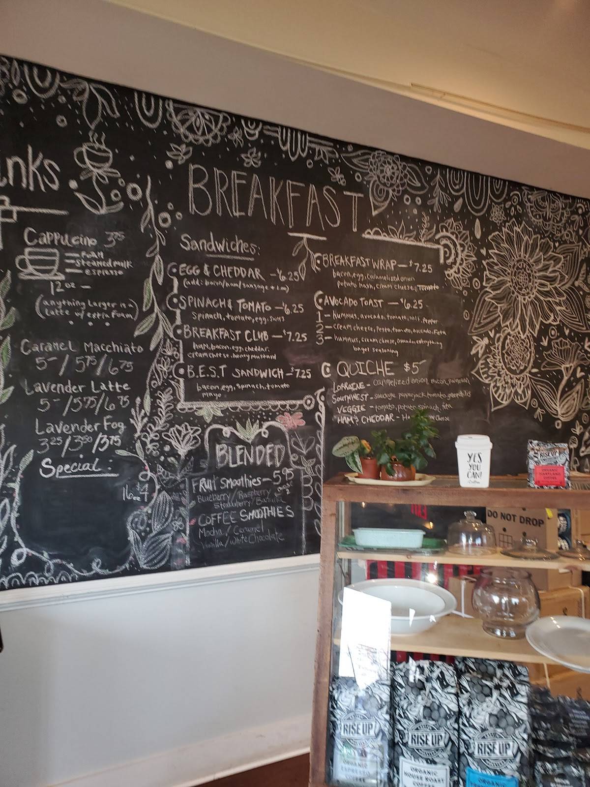 Menu at the bakist cafe, North Beach