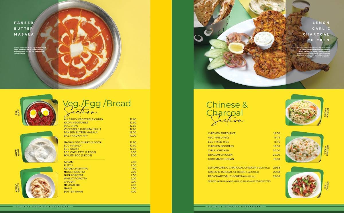 Menu at Calicut Foodies - Family Restaurant in Madina Mall, Dubai