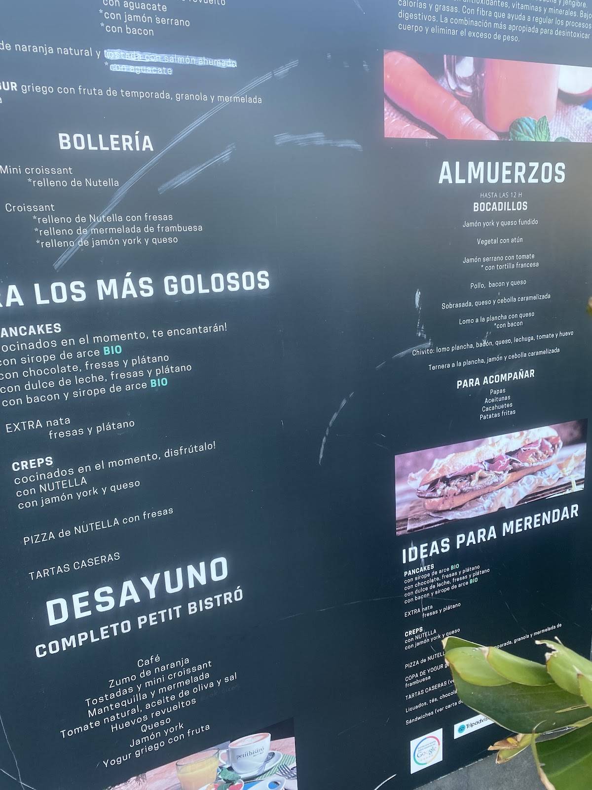 Carta del restaurante Calma Beach Petit Bistró, Valencia