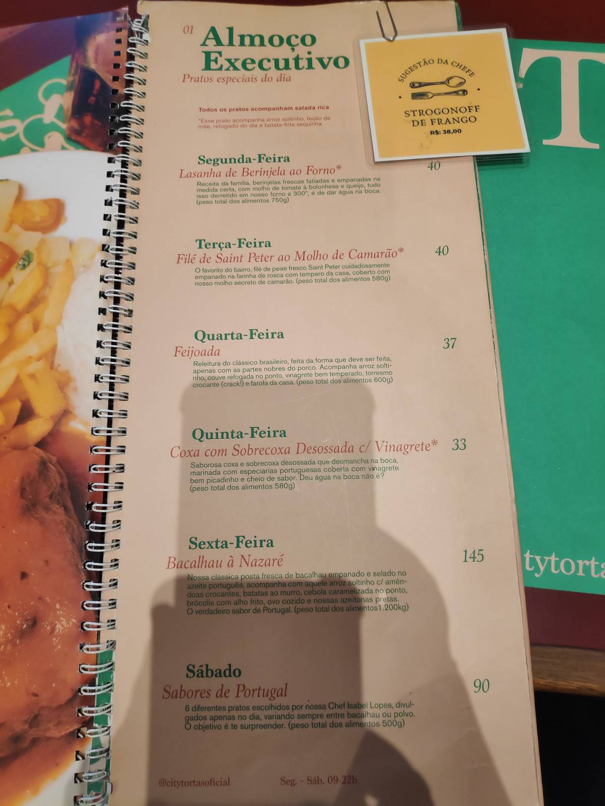 Menu em City Tortas restaurante, Campinas