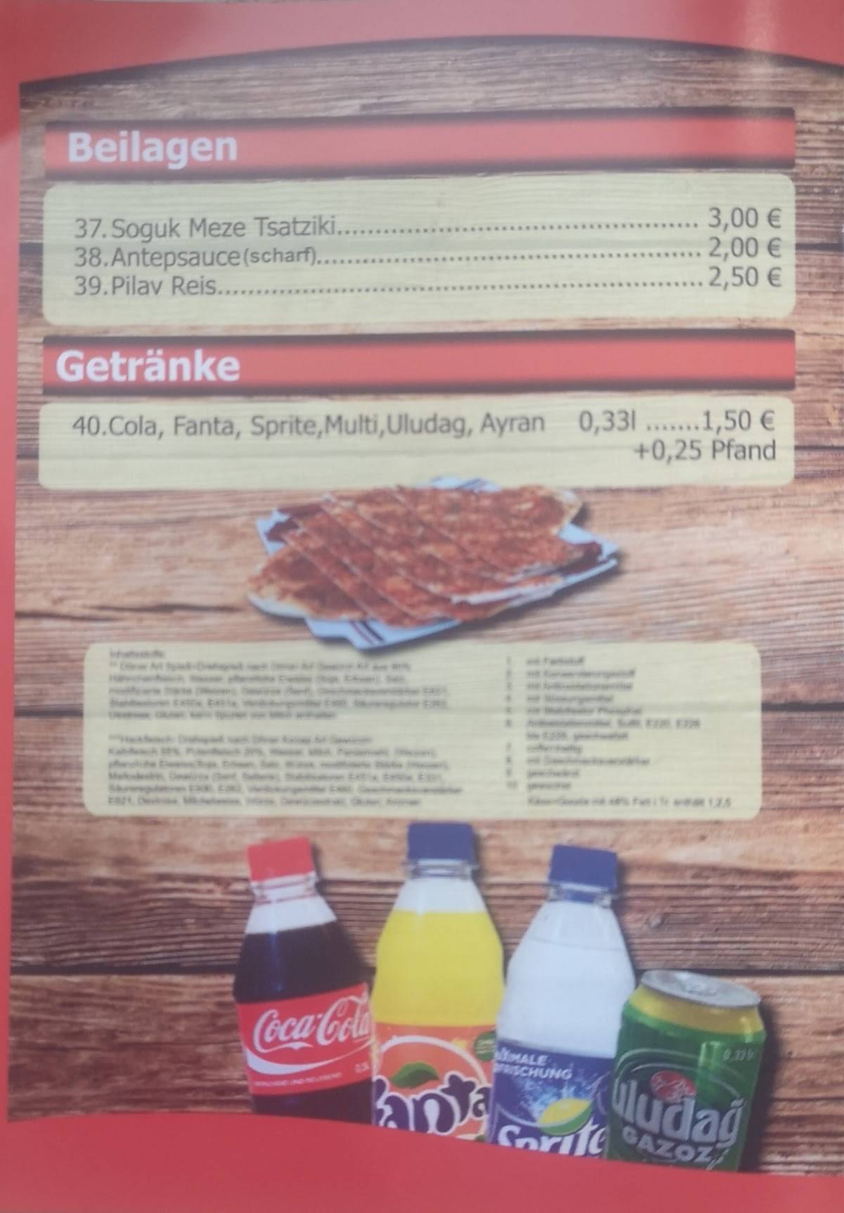 Speisekarte von Can's Schnellimbiss restaurant, Hamm