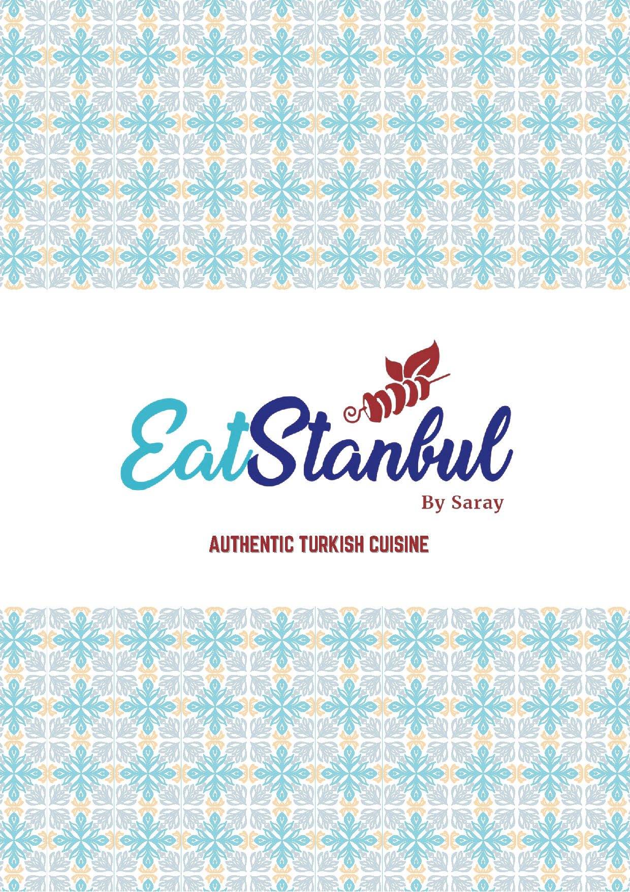 Menu at EatStanbul restaurant, Cape Town