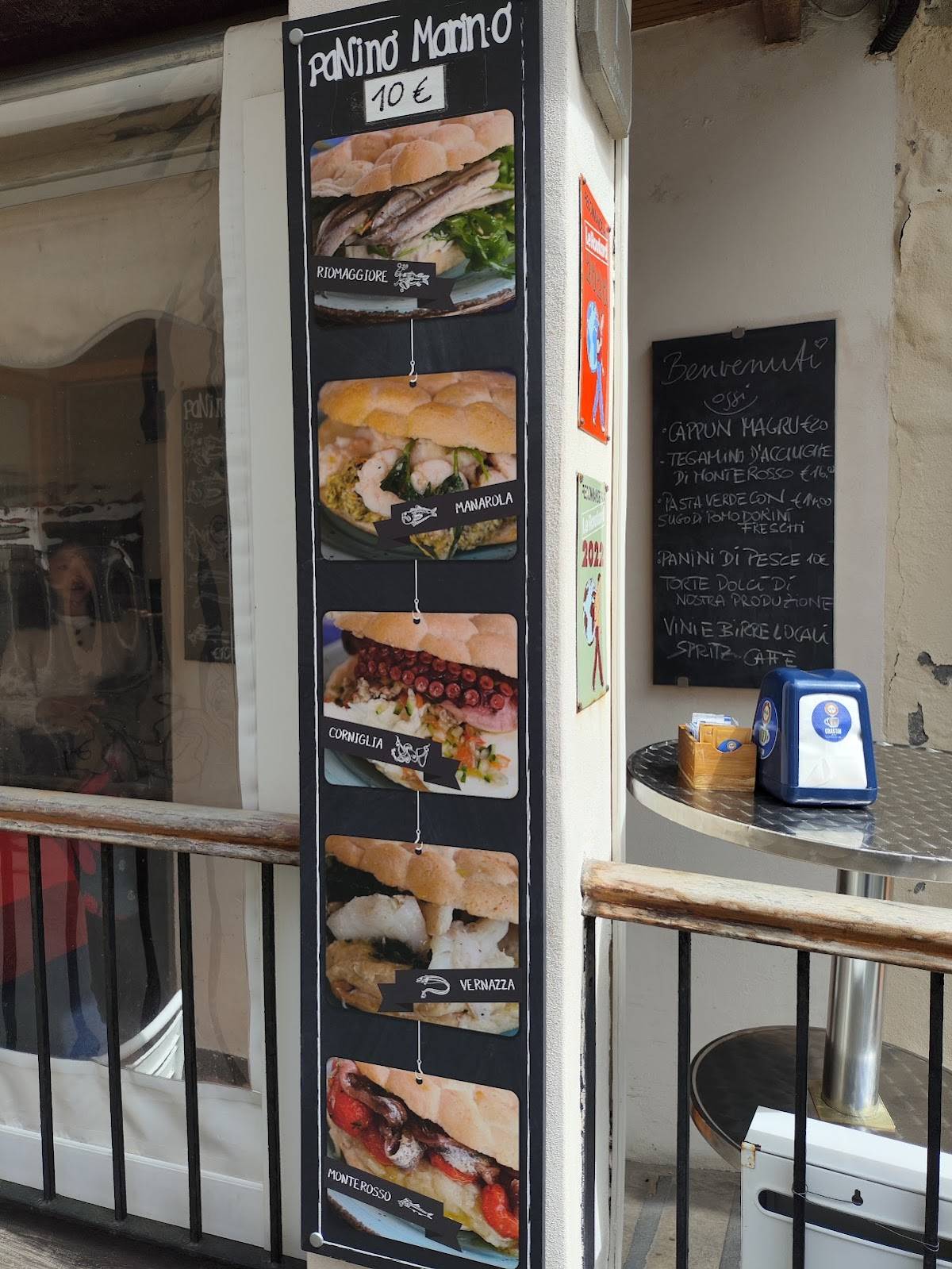 Menu at Cappun Magru pub & bar, Manarola, Via Riccobaldi