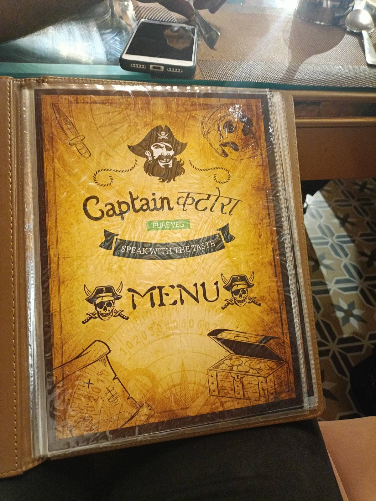 Menu at Captain Katora at Kabir Nagar, Durgapuri, Delhi