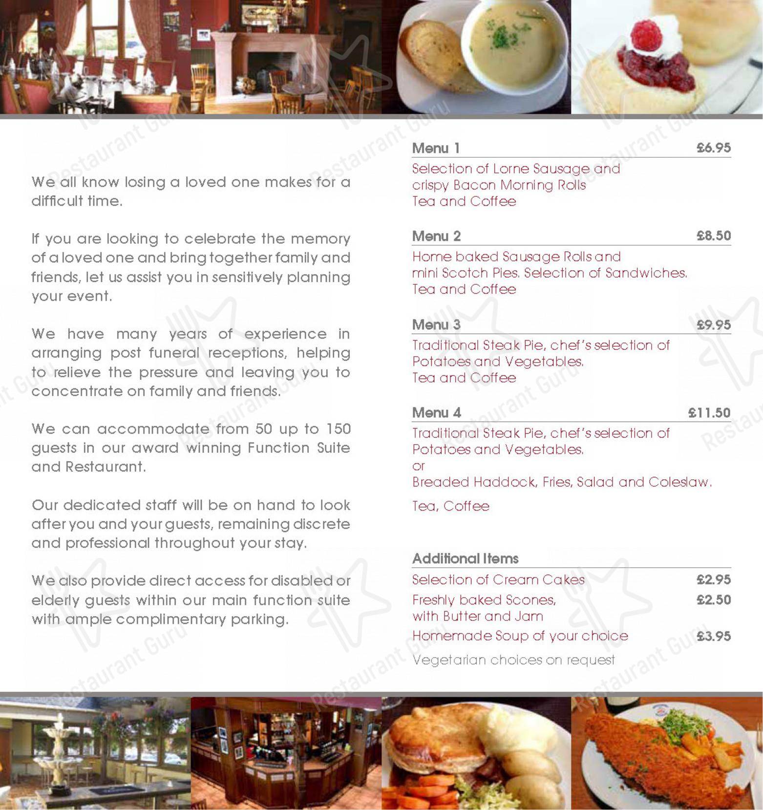 Menu at Carrigan's Hamilton restaurant, Hamilton