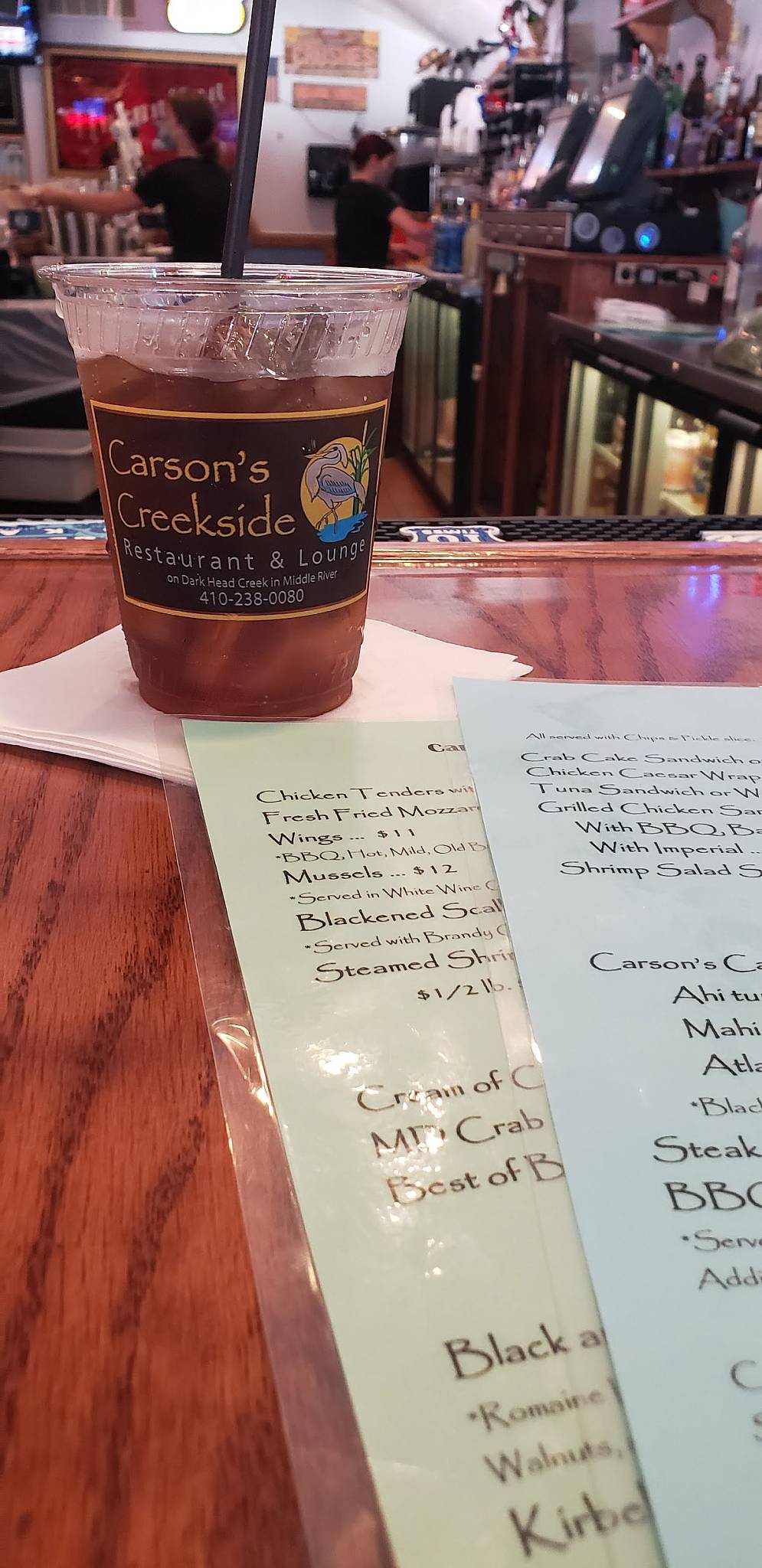 Menu at Carson's Creekside Restaurant, Middle River