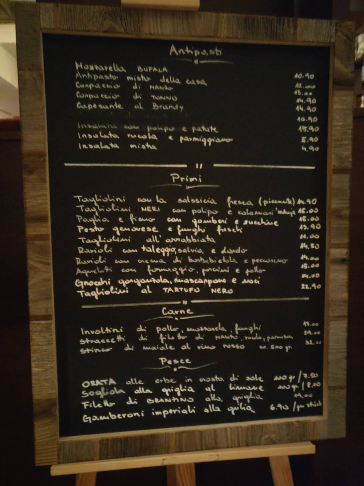 Speisekarte von Casa Italiana restaurant, Linz, Johann-Konrad-Vogel ...