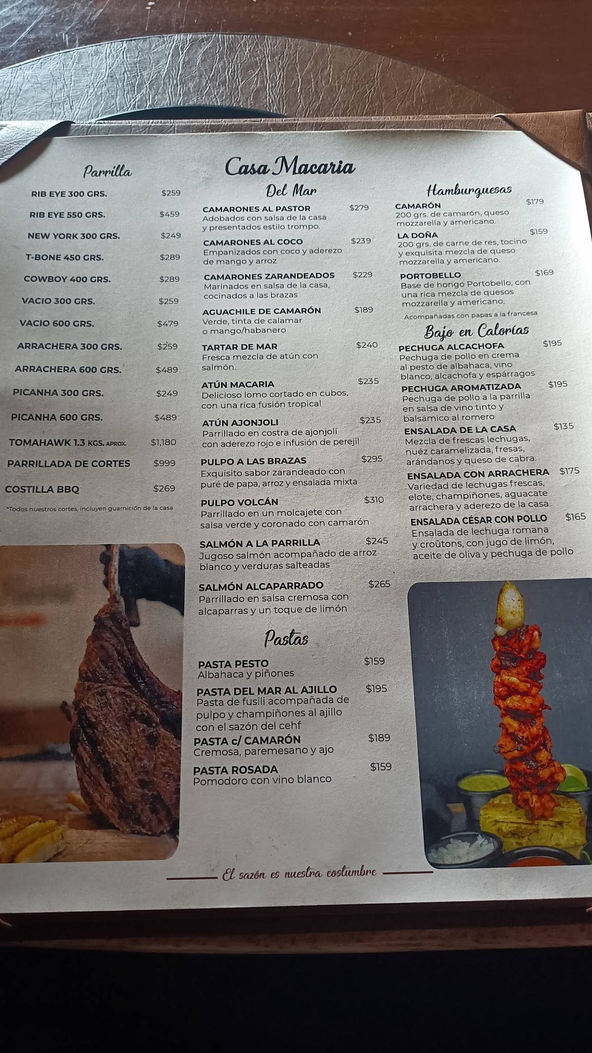 Carta del restaurante Macaria Resid. Victoria, Guadalajara, Av Cruz del ...
