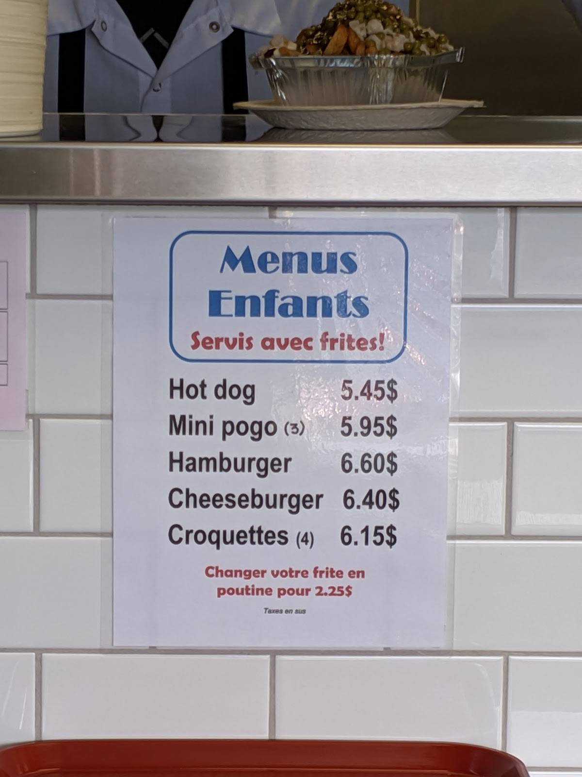 Menu at Casse-croûte Marcotte fast food, Sainte-Catherine-de-la-Jacques ...