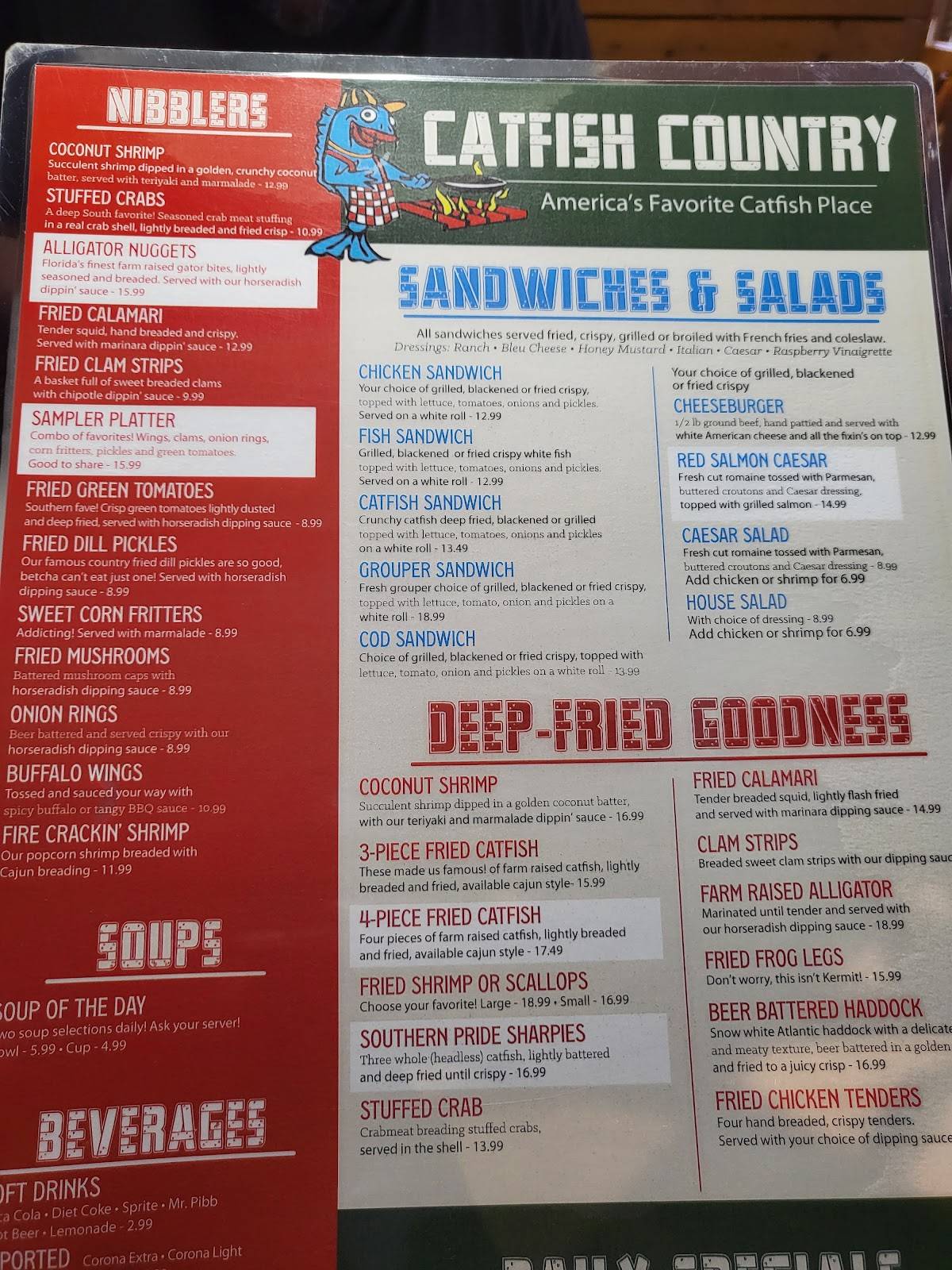 Menu at Catfish Country Restaurant, Bartow