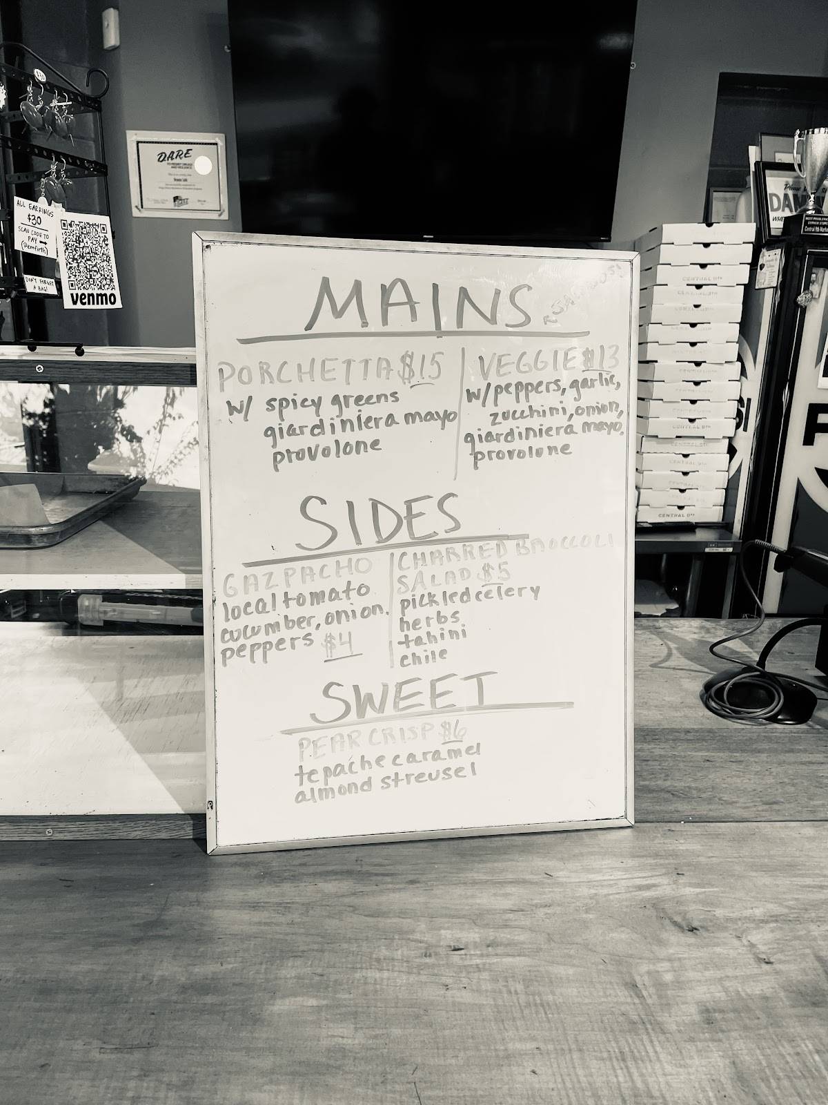 Menu at Central 9th Market restaurant, Salt Lake City