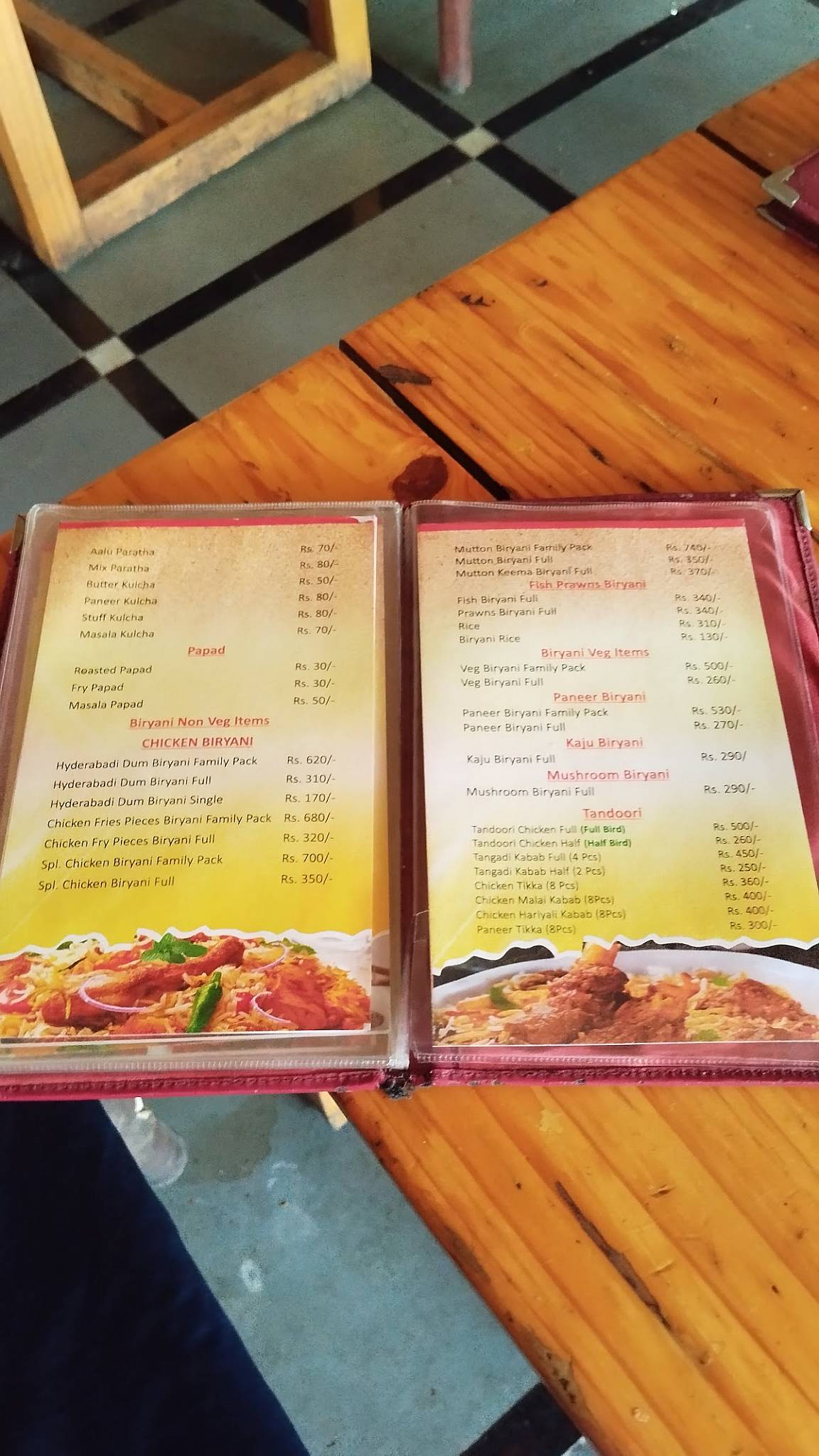 Menu at Chacha family dhaba, Kothaguda