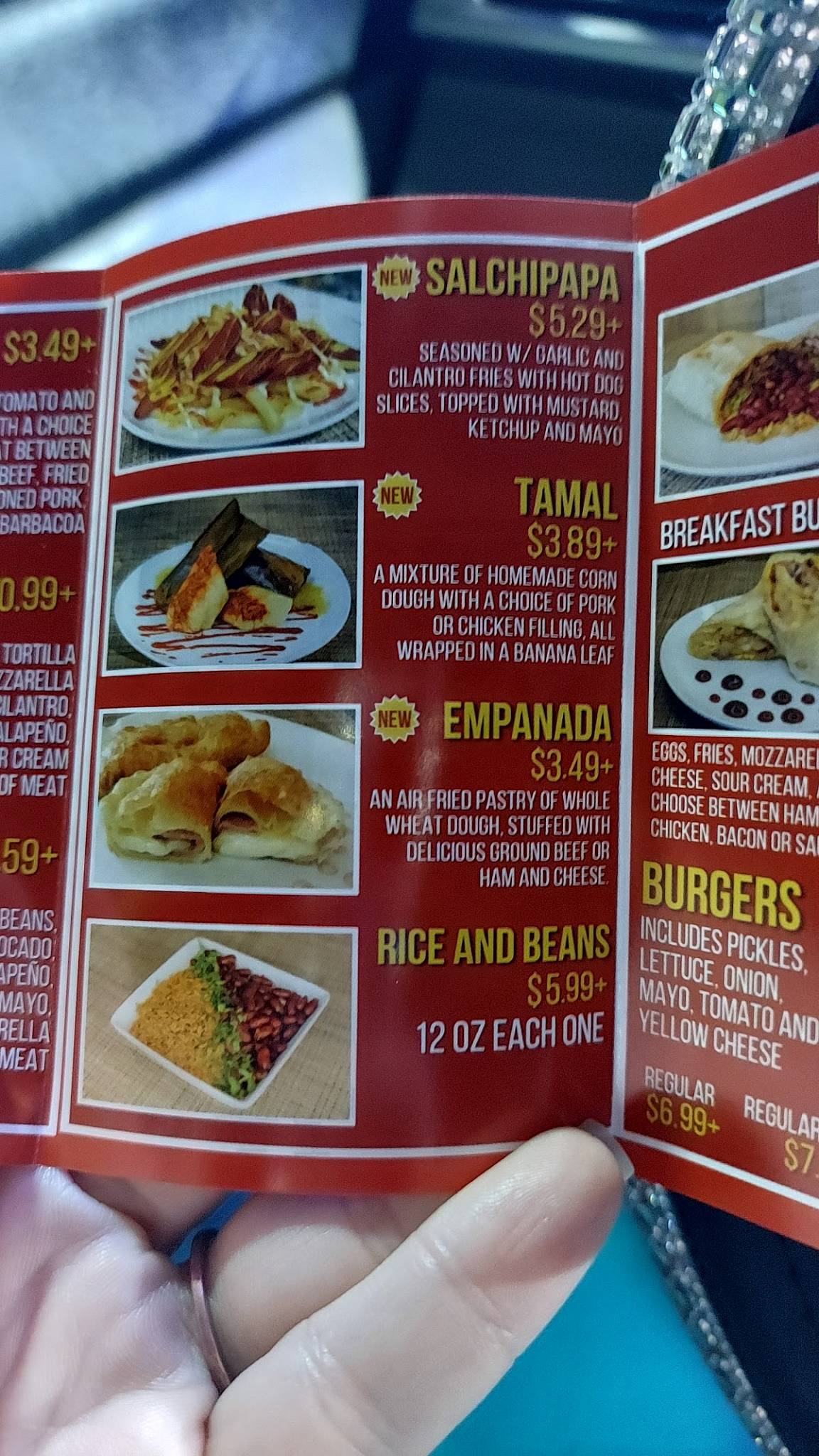 Menu at Chalo Fast Food, McDonough