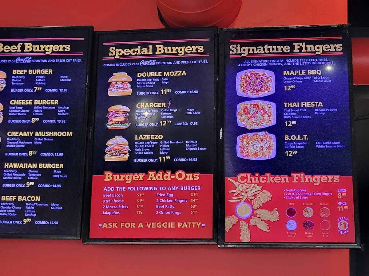 Menu au Charger gourmet burgers & poutine restaurant, Halifax, 480 ...
