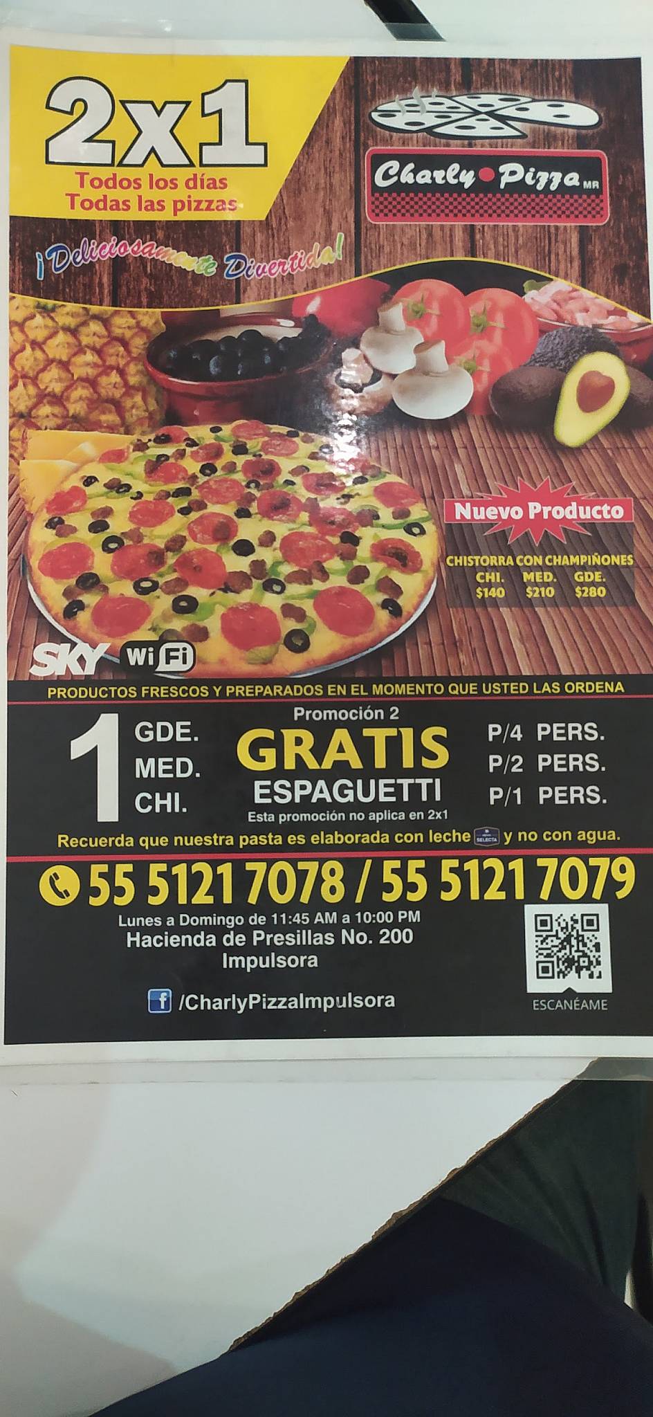 Carta del restaurante Charly Pizza Impulsora, Nezahualcóyotl, Av ...