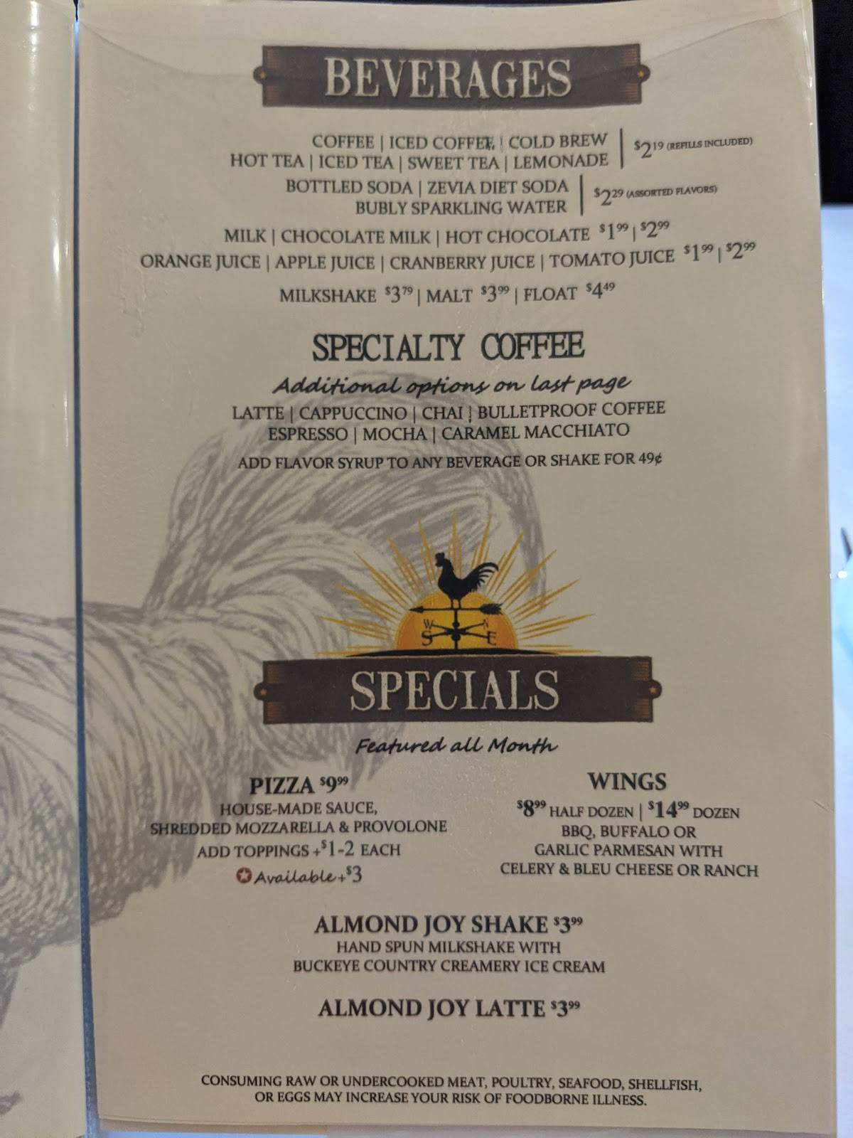 Menu at Check Please Cafe, Grafton