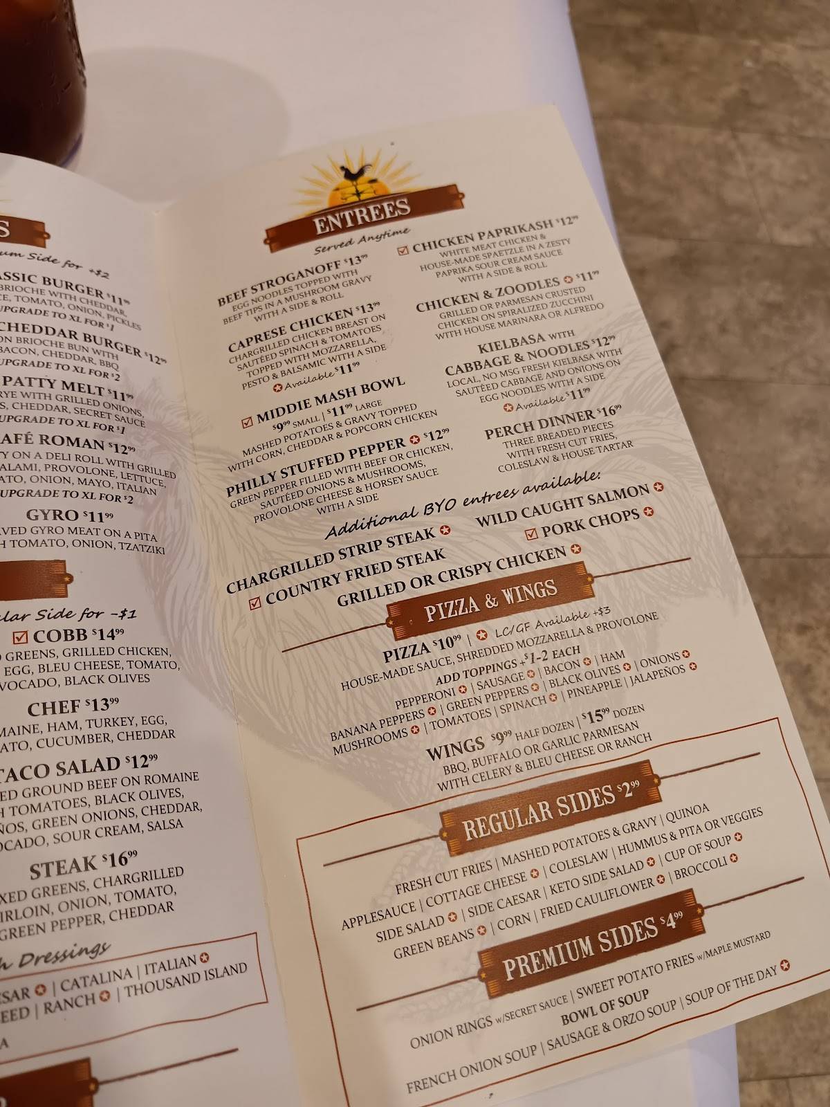 Menu at Check Please Cafe, Grafton