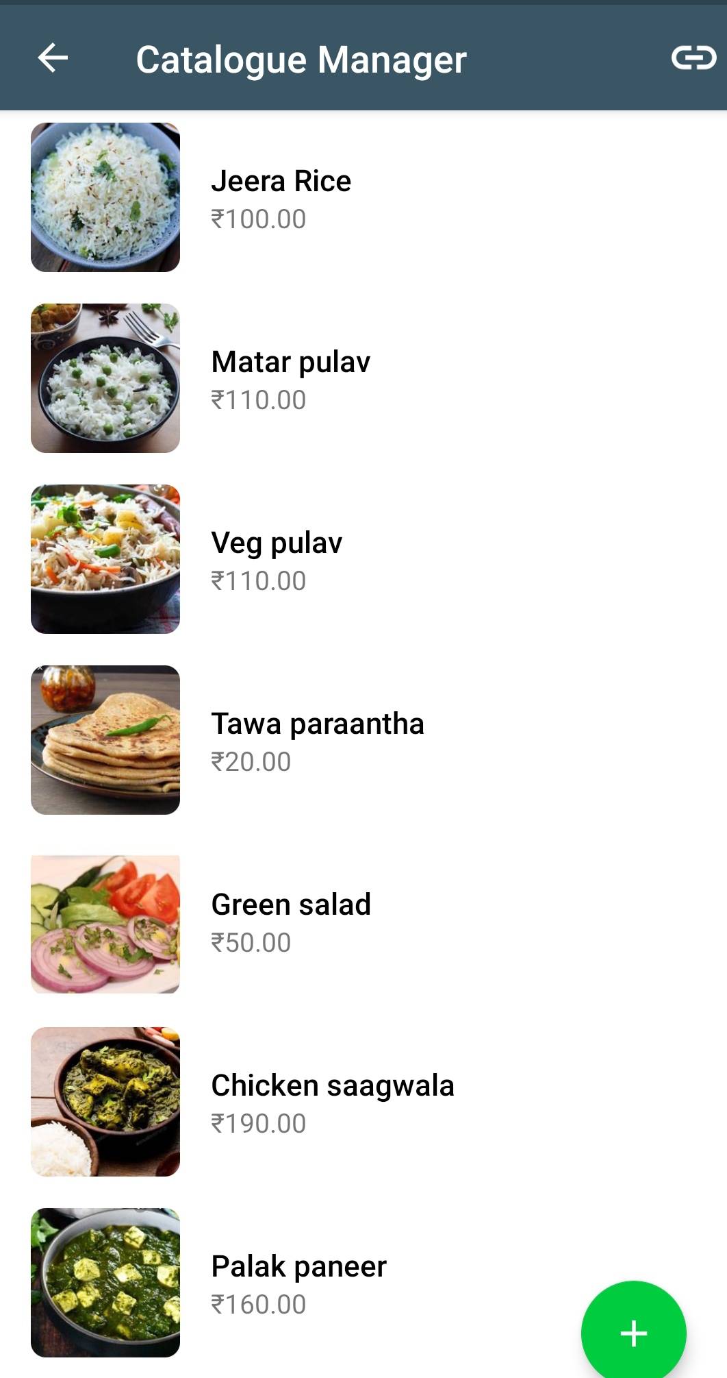 Menu at Chef Cabin, Kangra