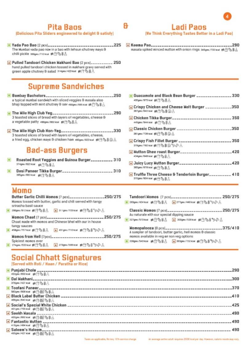 Menu at Chembur SOCIAL, Mumbai, CG Rd Natraj Compound