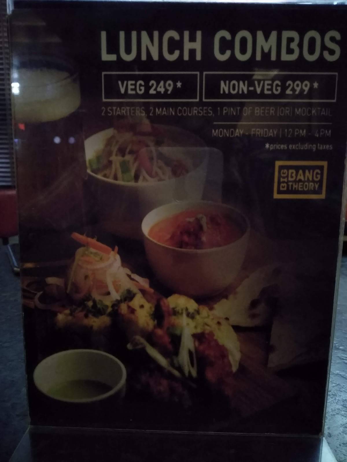 Menu at Big Bang Theory Bar and Kitchen, Chennai