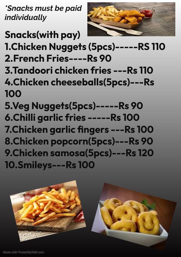 Menu at Crunch & Knafeh (Previously Doctor`s cafe), Chennai
