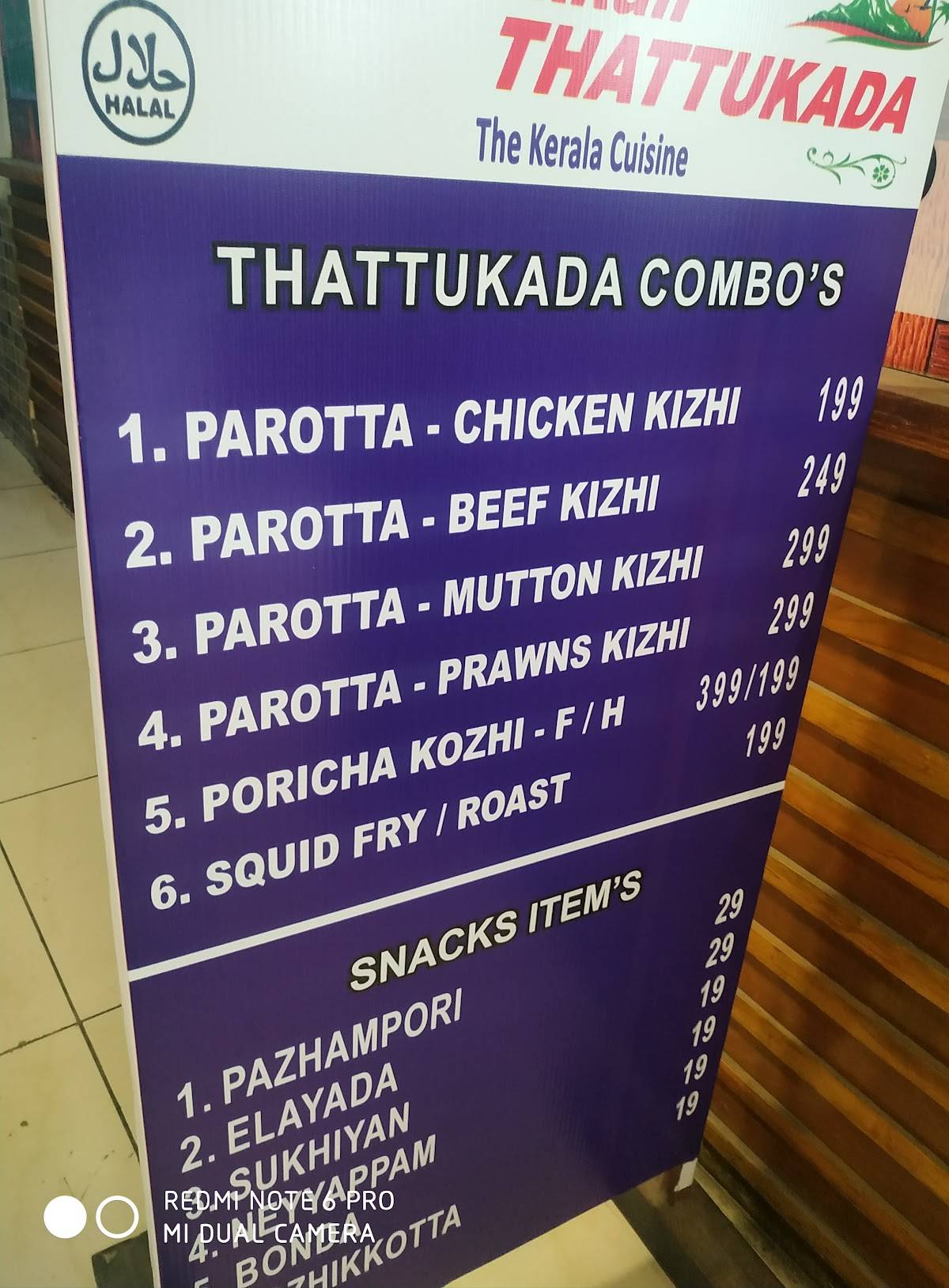 Menu at Oru Kizhakkan Thattukada, Chennai, Shop No:1
