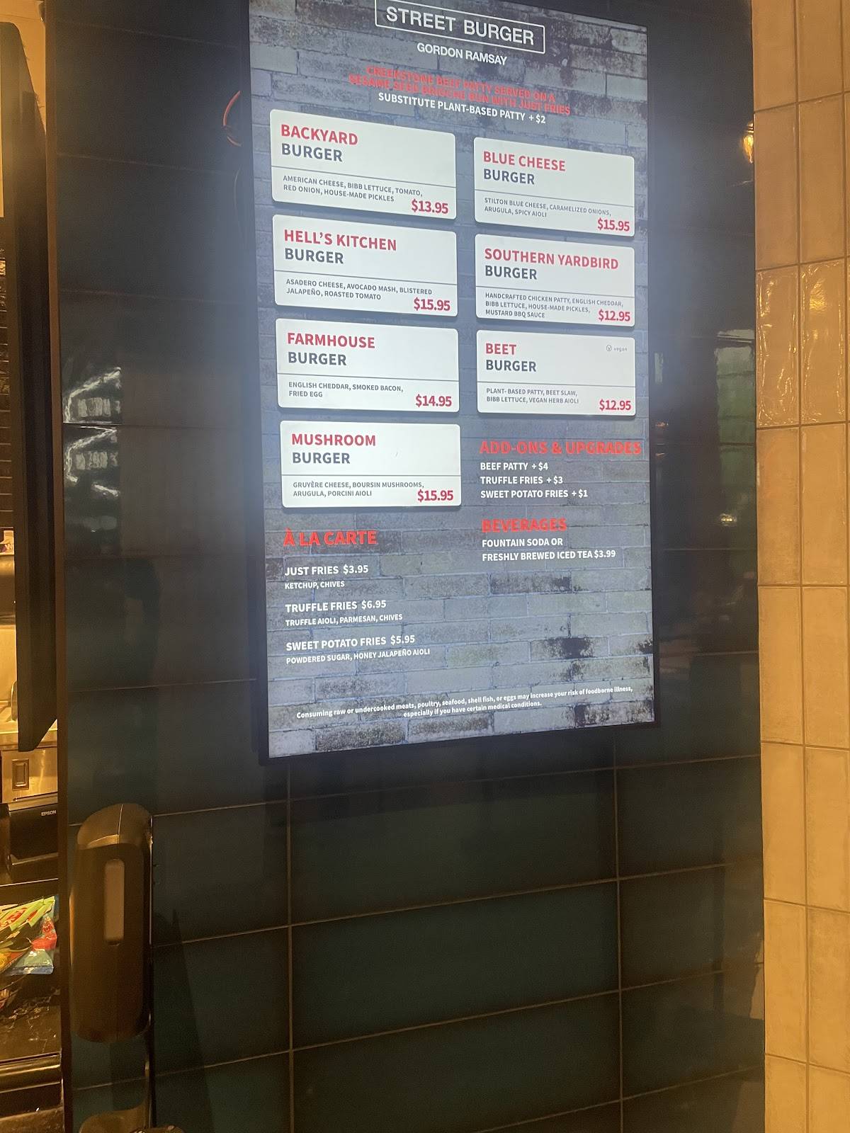Menu at Gordon Ramsay Food Market restaurant, Cherokee, Inside Harrah's ...