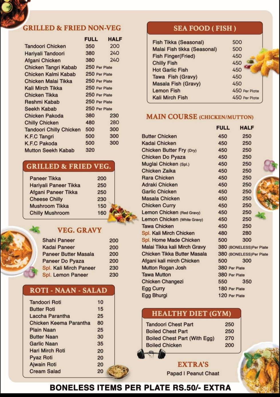 Menu at Chicken King - The King of Good Taste, Yamuna Nagar