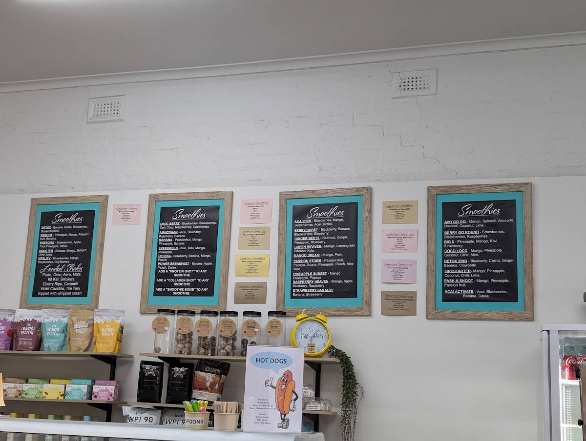 Menu at Chill Out Smoothie Bar, Benalla