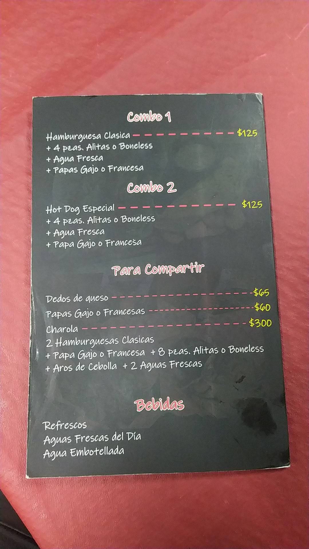 Carta del restaurante Cholo's House, Culiacán Rosales