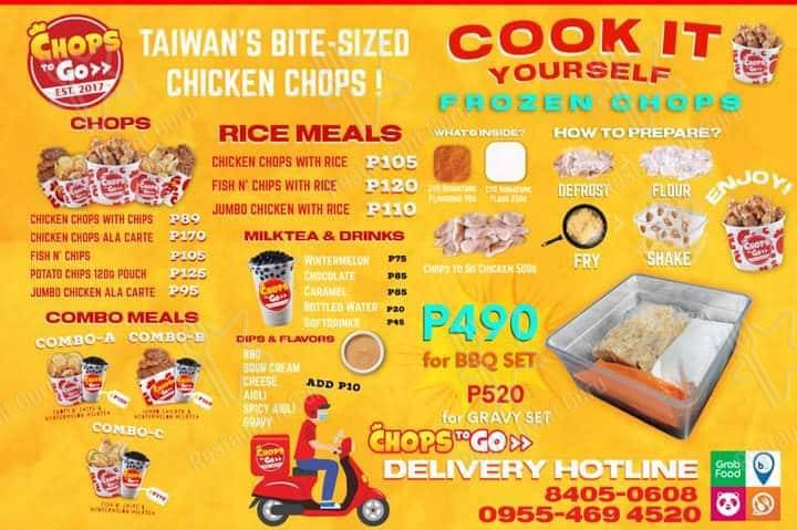 Menu at Chops to Go, Mandaluyong