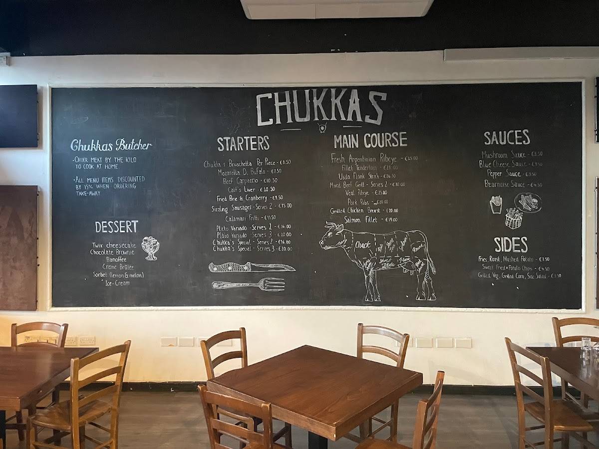 Menu at Chukkas Mosta BBQ, Attard, Triq Durumblat Mosta MST