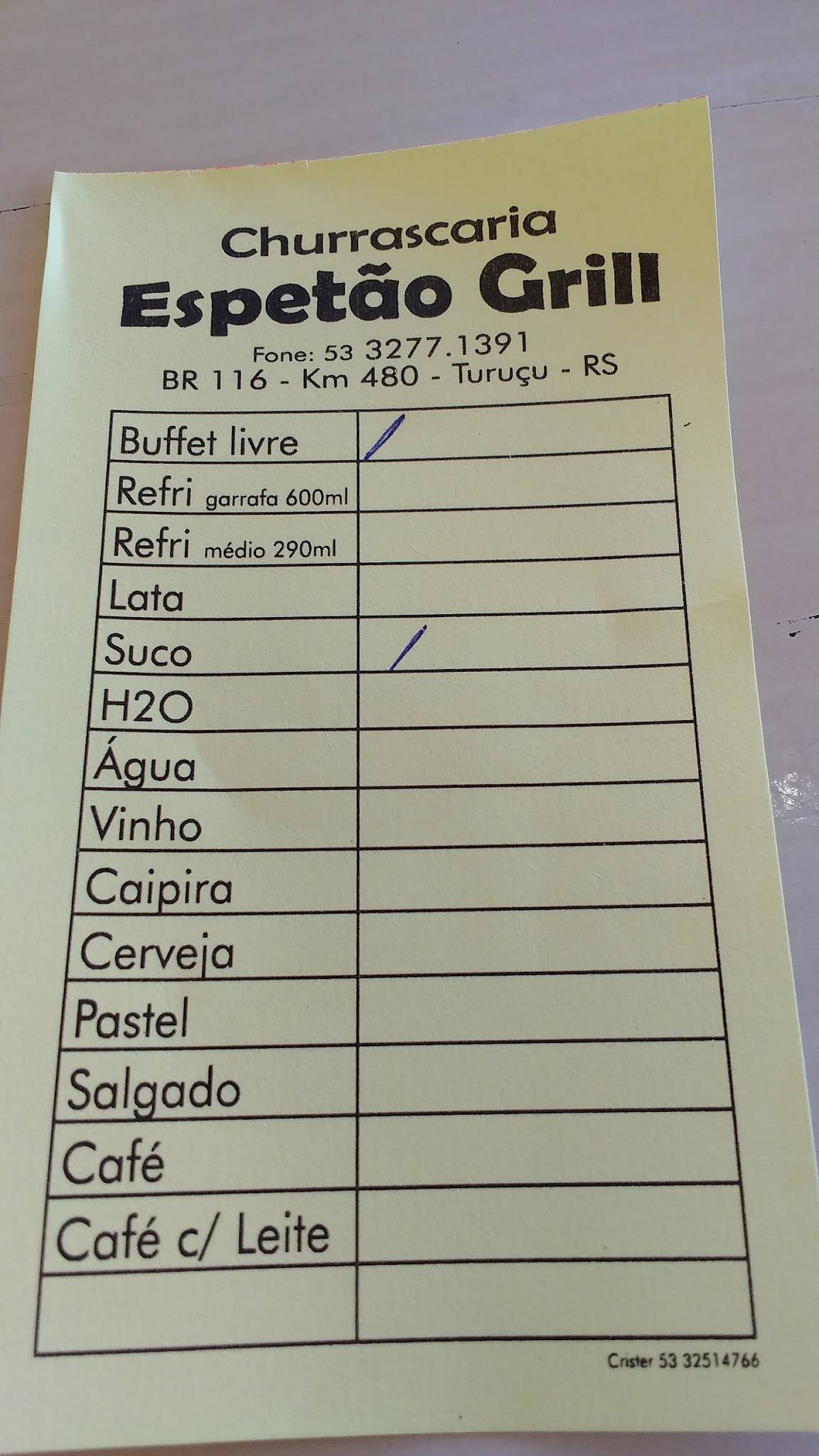 Menu em Churrascaria Espetão Grill, Turuçu