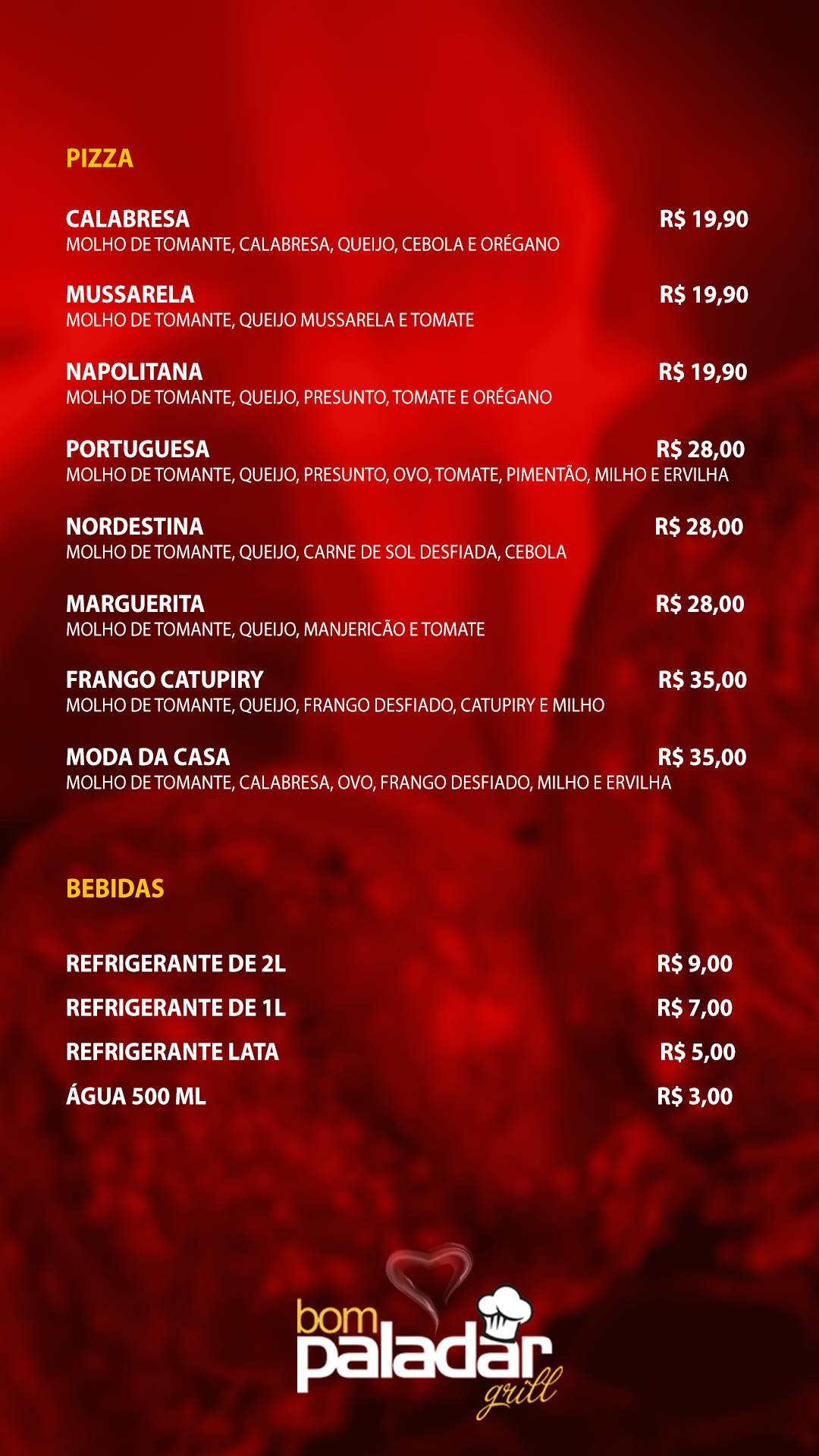 Menu em Churrascaria Paladar GRILL, São Luís, Av. Santos Dumont