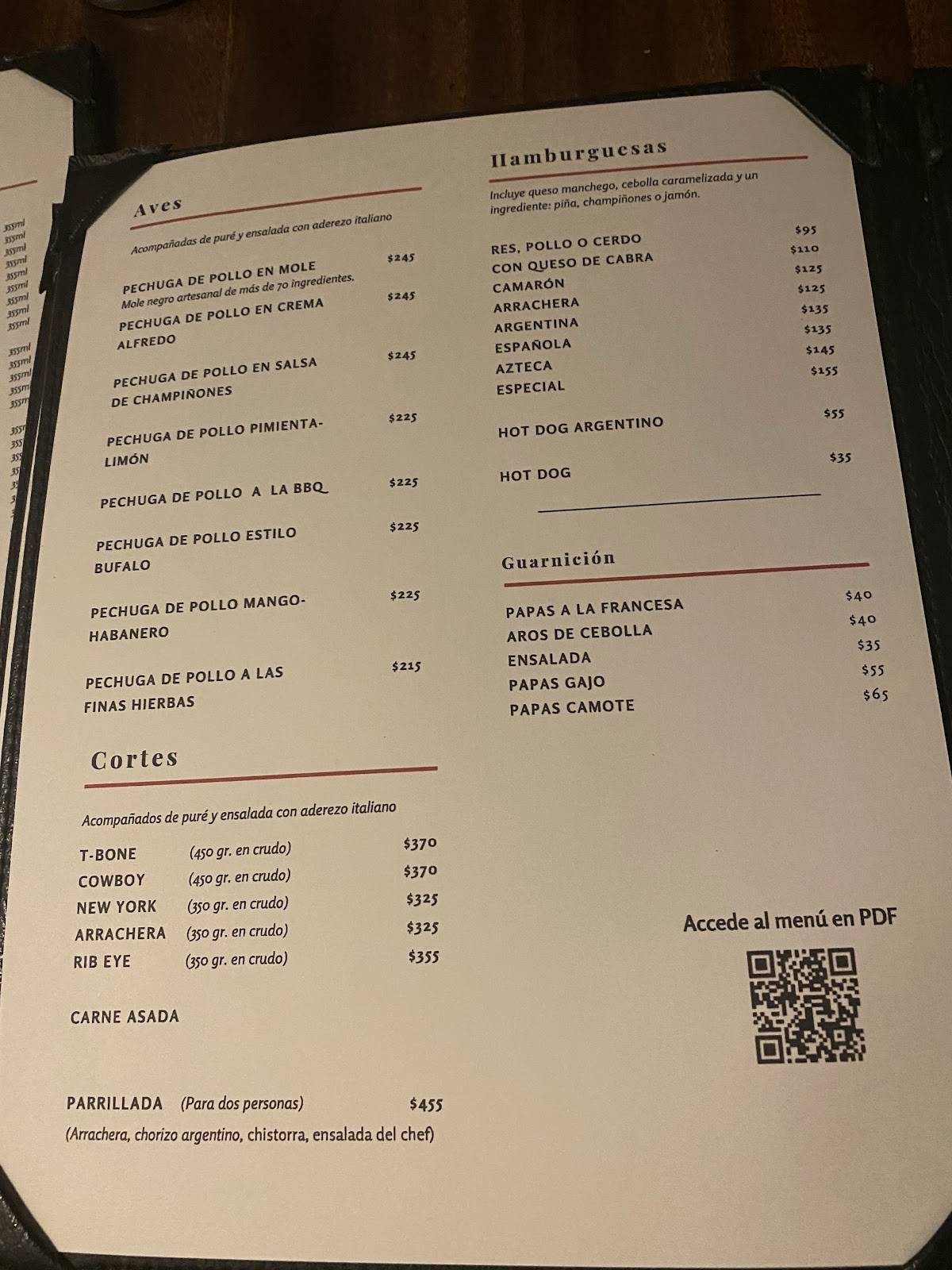 Menu at La Casona Restaurante, Ciudad Guzmán