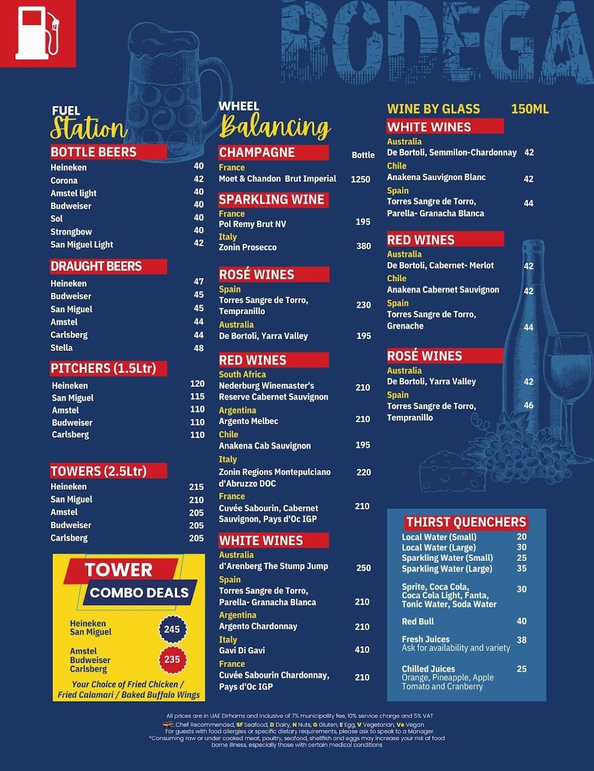 Menu at Bodega Garage - Filipino Bar, UAE