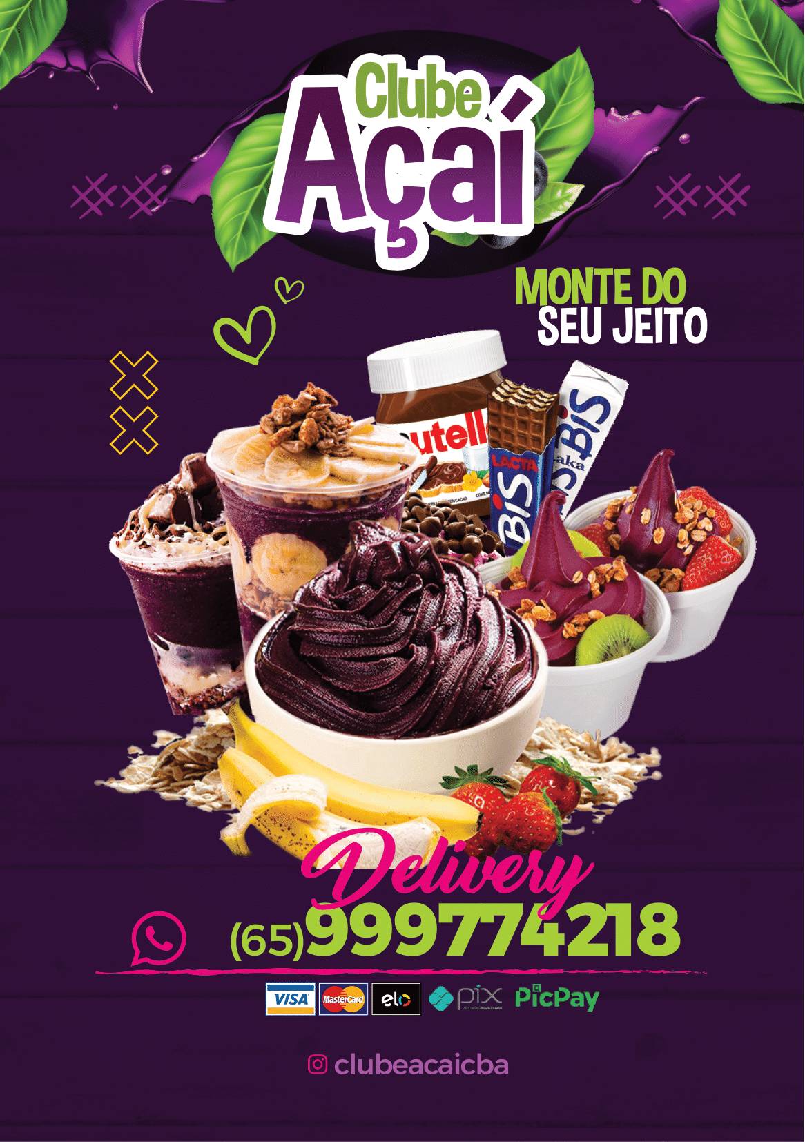 Menu em Clube Açaí, Cuiabá