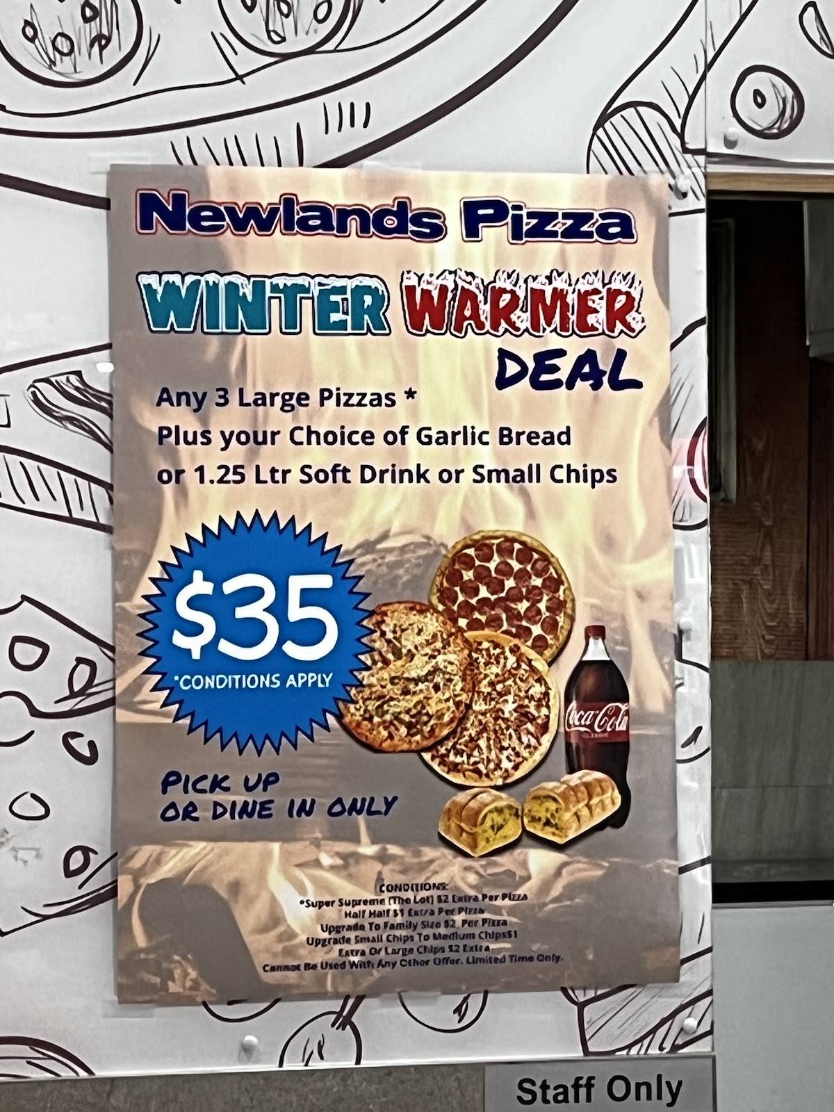 Menu at Newlands Pizza pizzeria, Coburg North, 3/8 Murray Rd