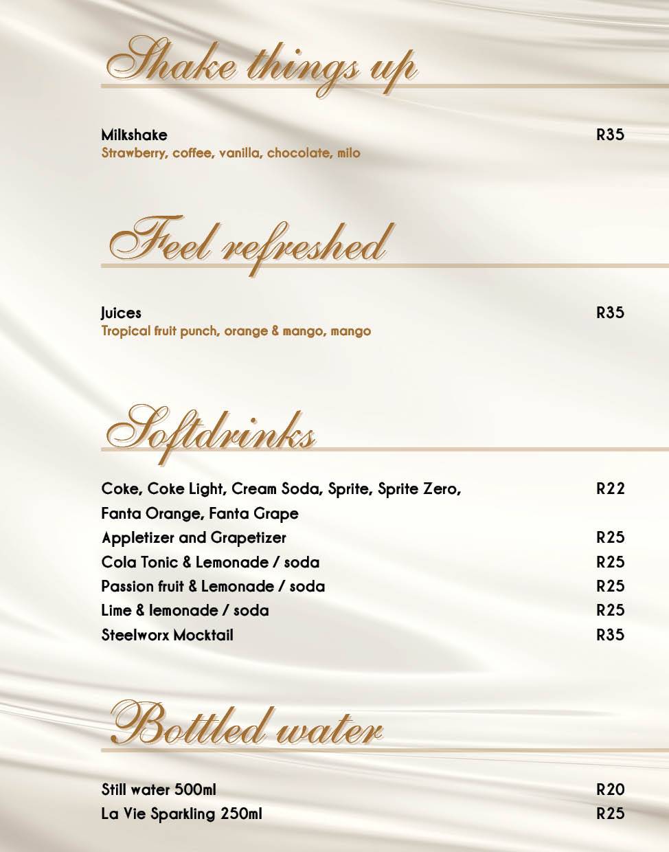 Menu at Coco Affair Coffee Shop restaurant, Polokwane