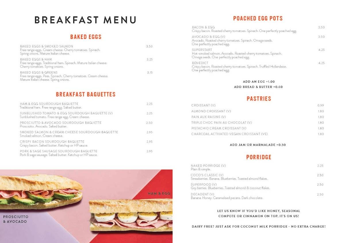 Menu at Coco di Mama restaurant, London, White City Place