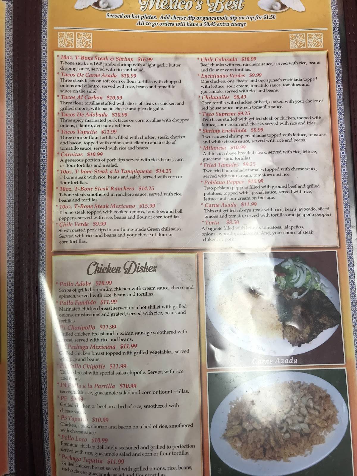Menu at La Perla Tapatia restaurant, Collierville, W Poplar Ave #0619