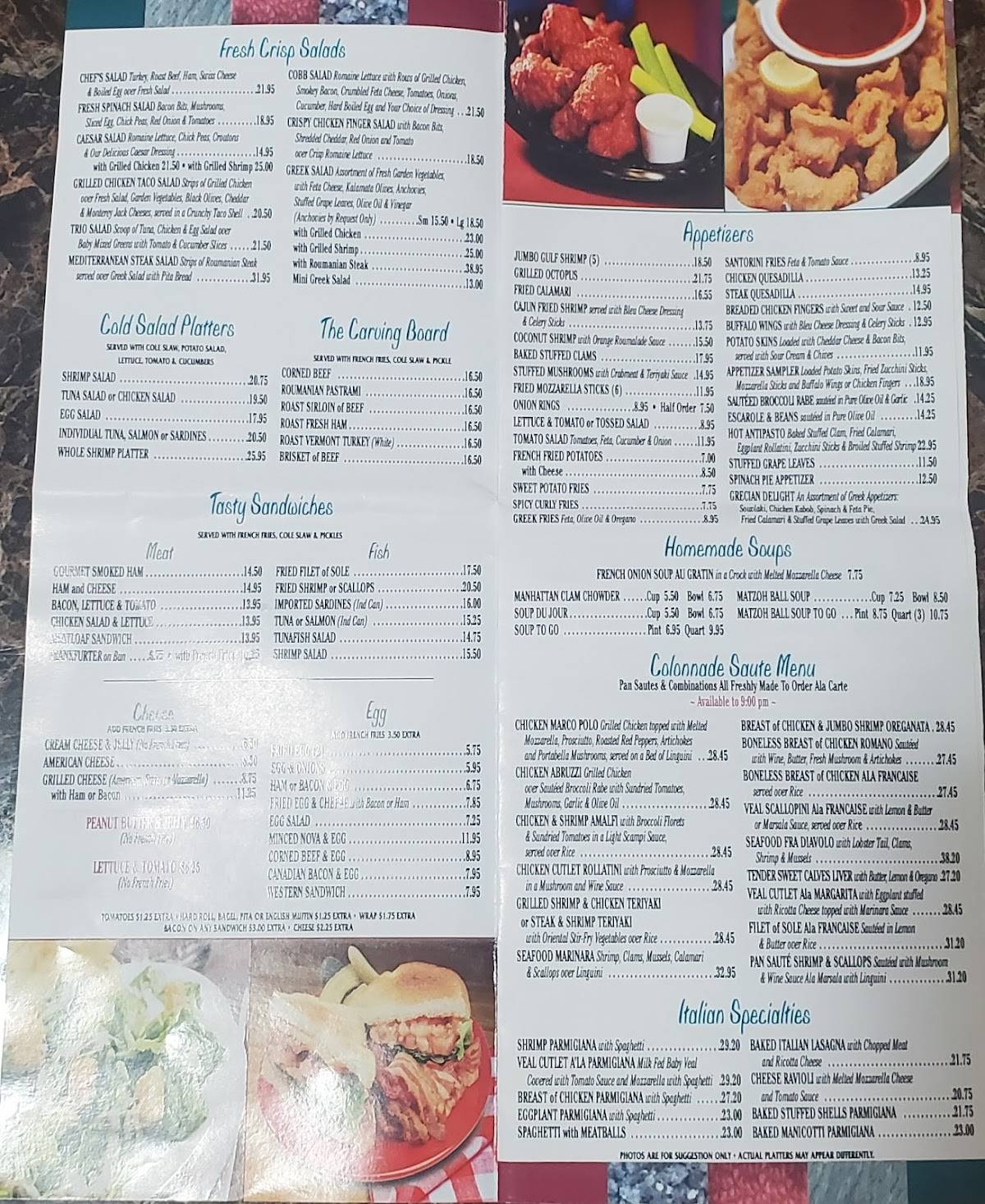Menu at Colonnade Diner & Restaurant, New York City, Hylan Blvd