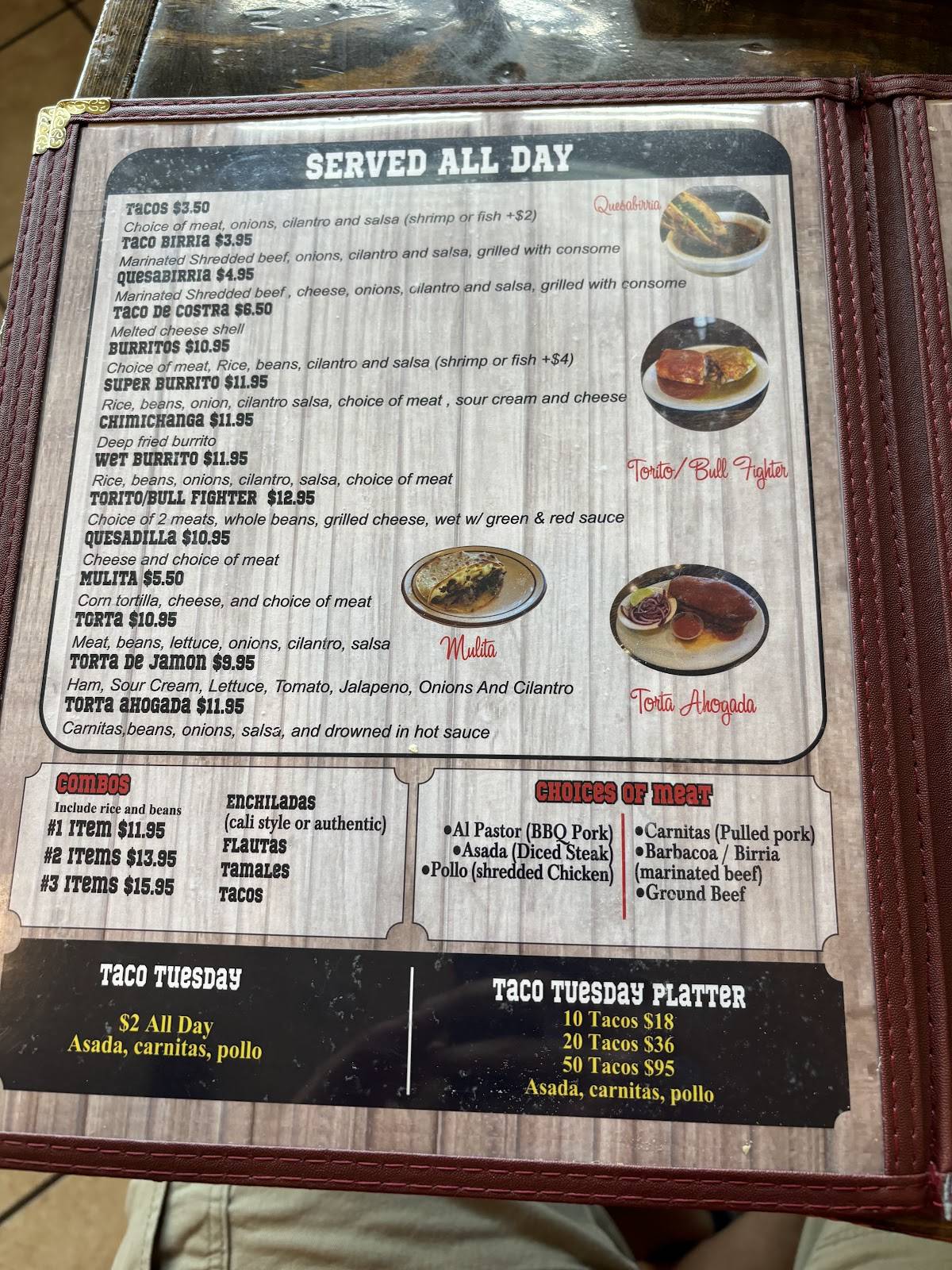 Menu at Compadres Grill & Bar, Galt