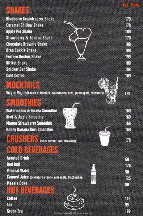 Menu at Concrete By Jungle Cafe, New Delhi