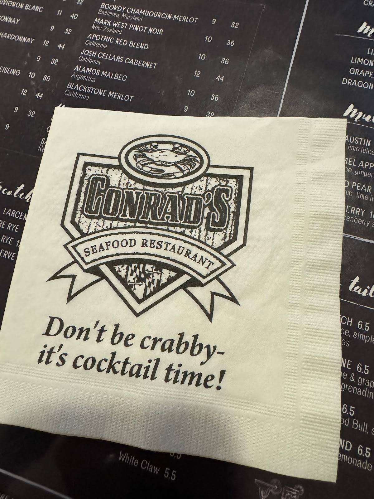 Menu at Conrad's Seafood Restaurant, Perry Hall