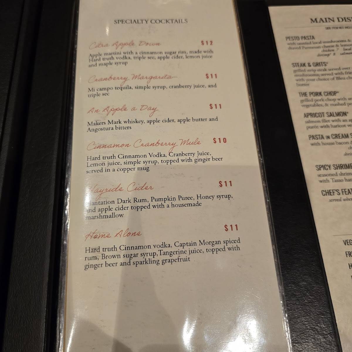 Menu at Copper House Fare + Libations pub & bar, Evansville