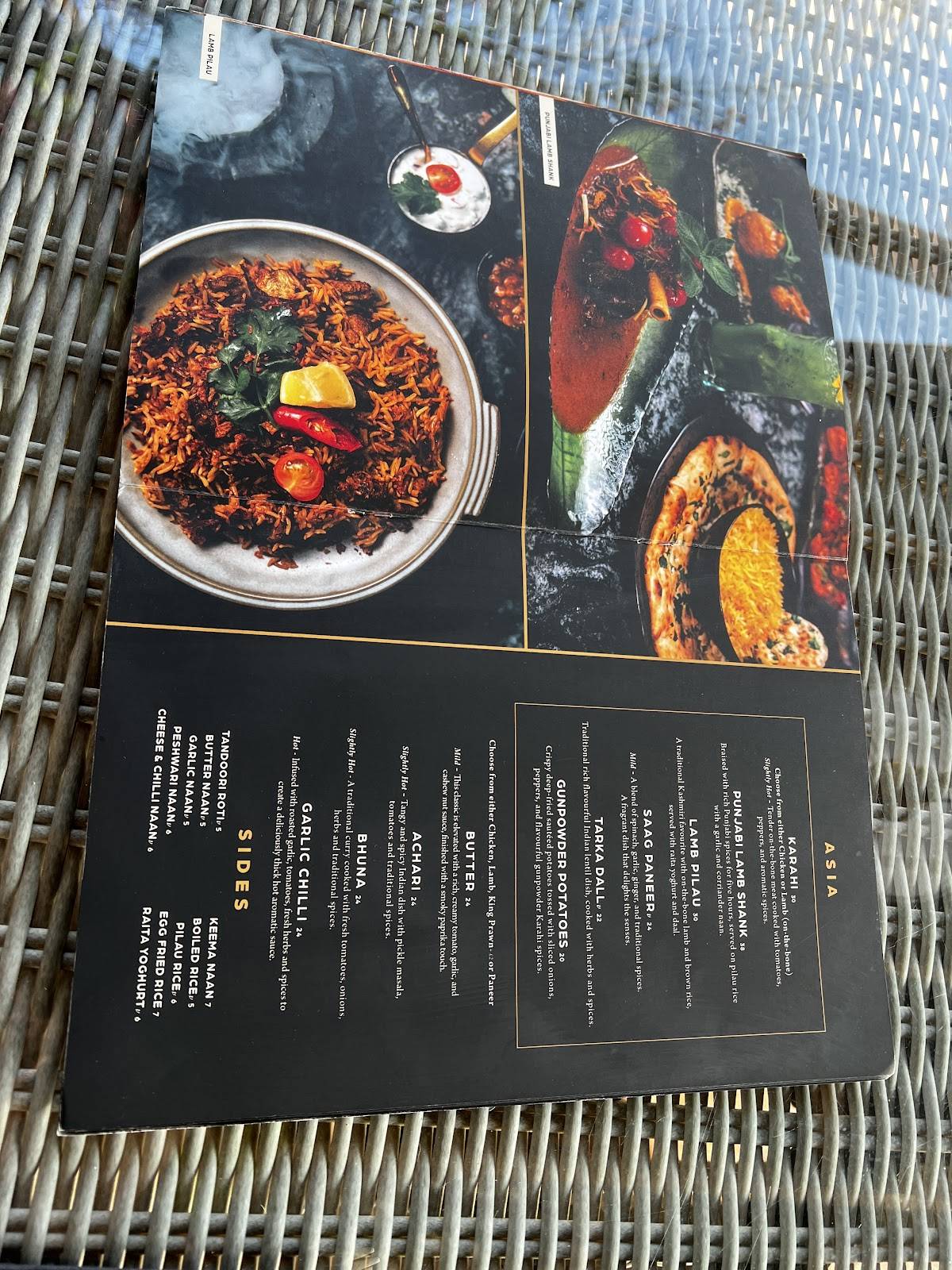 Menu at The Farmhouse restaurant, Coventry