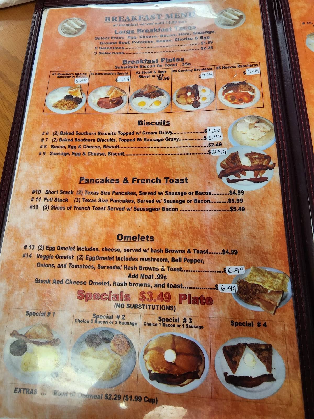 Menu at Cow Palace restaurant, Gonzales, 342 US-90 ALT W