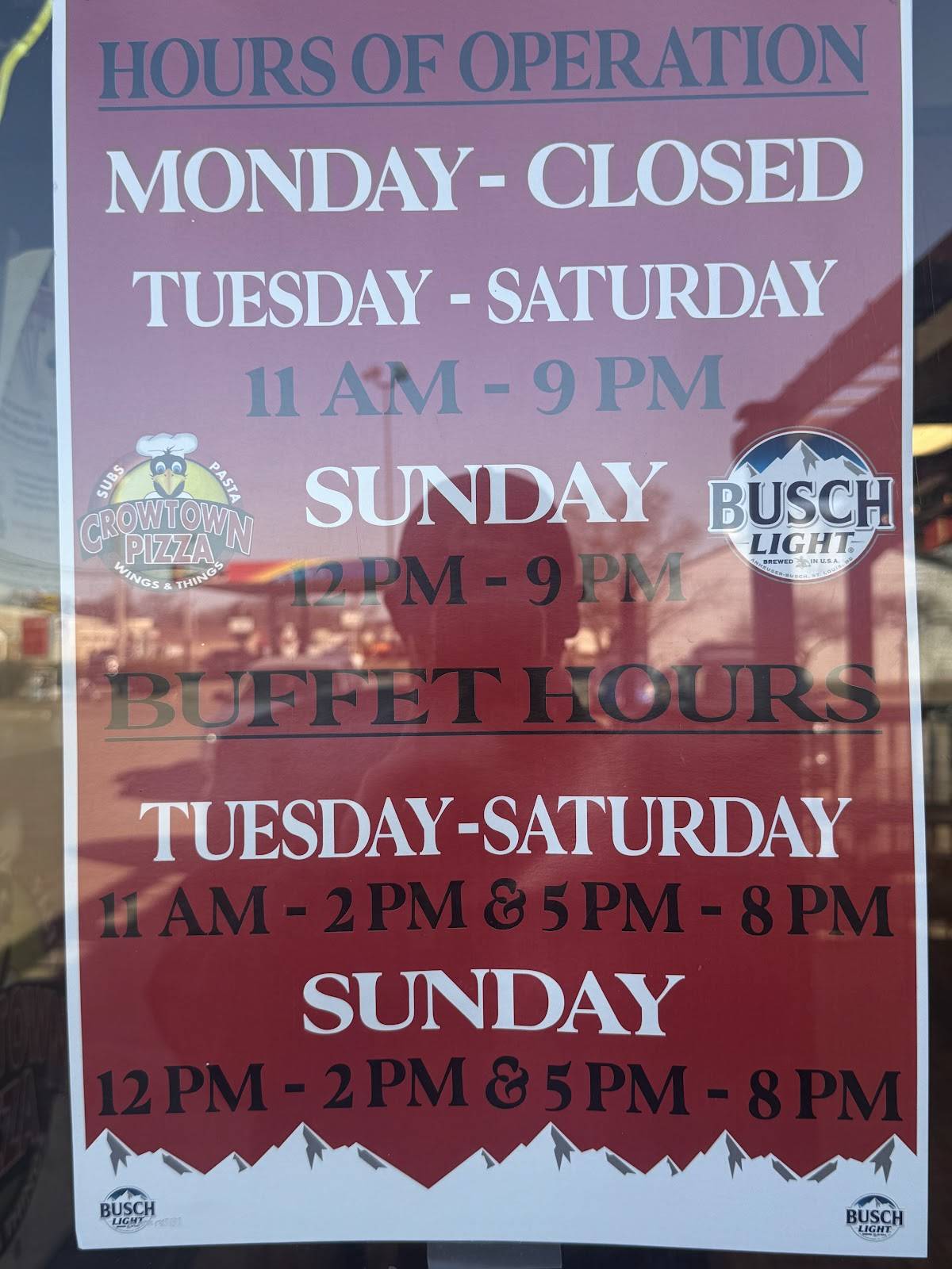 Menu at Crowtown Pizza pizzeria, Coshocton, 783 S 2nd St